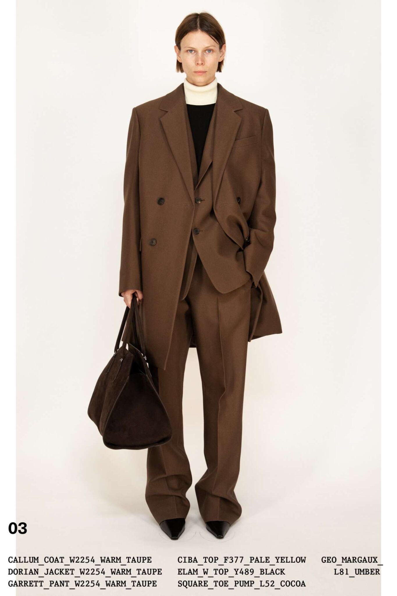Indre Aleksiuk for The Row Fall 2022 Lookbook styled by Brian Molloy ...
