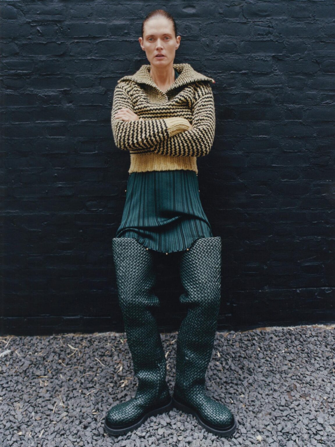 Malgosia Bela in Bottega Veneta by Mark Rabadan for Collection Issue ...