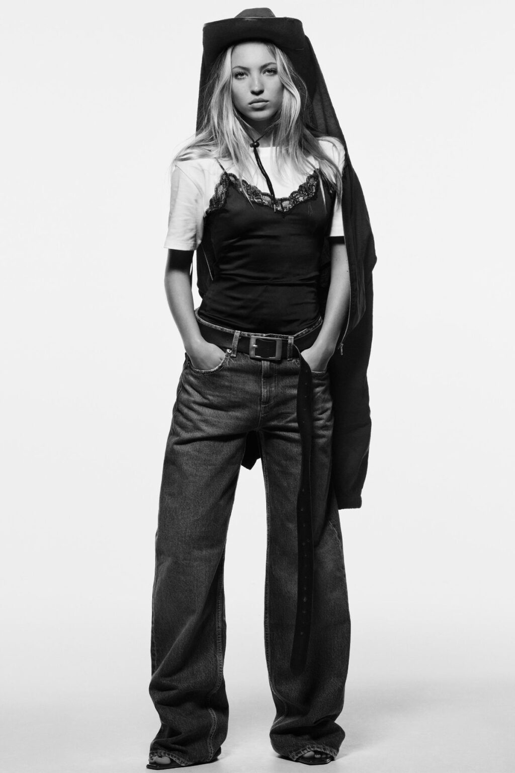 Lila Moss by Daniel Jackson for Zara Denim Summer 2024 - Lookbooks ...