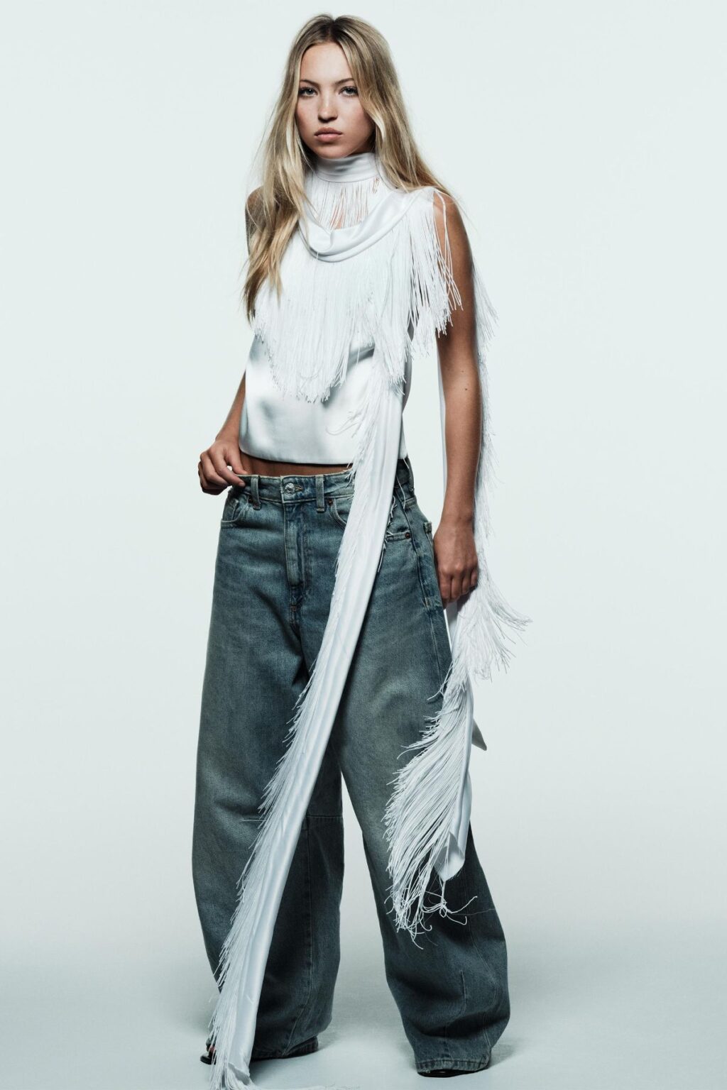 Lila Moss by Daniel Jackson for Zara Denim Summer 2024 - Lookbooks ...